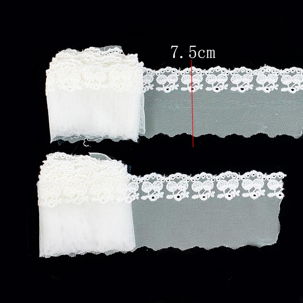 3 Meters Cotton Mesh Lace Edge Trim Ribbon White E... – Vicedeal
