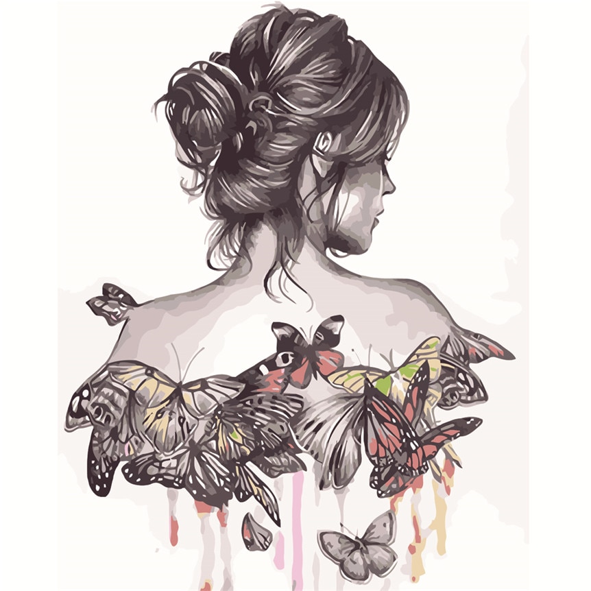 DIY Digital Girl Painting By Numbers Canvas Pictur... – Grandado