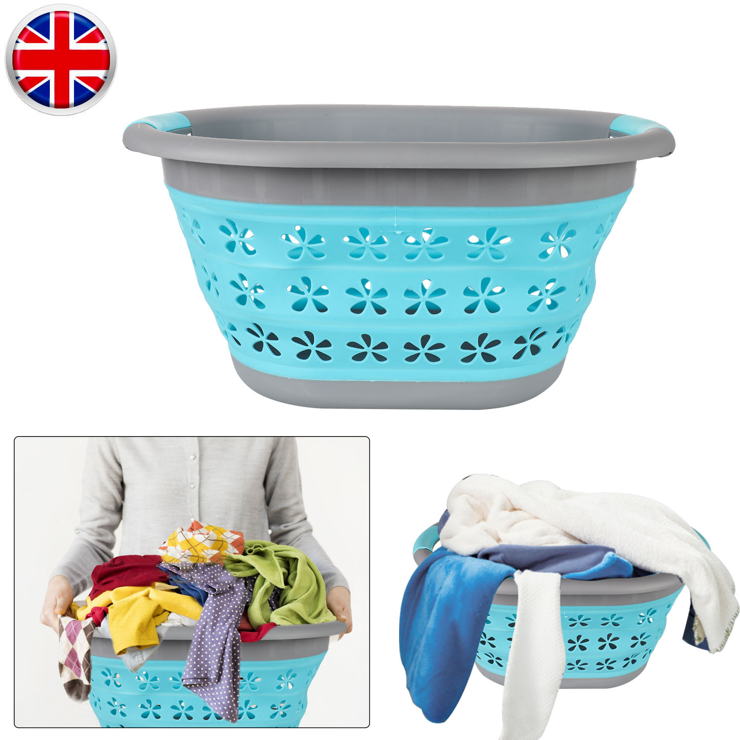 1 Piece Collapsible Laundry Basket Home Washing Cl... – Vicedeal