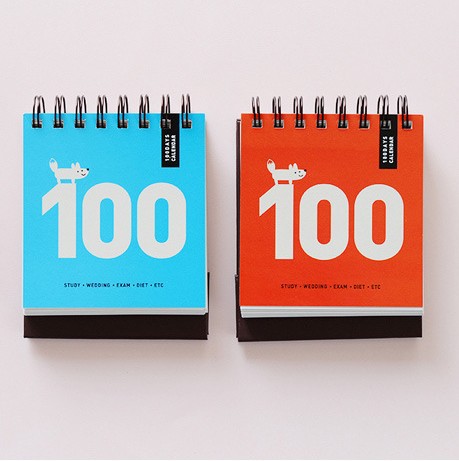100 Day Countdown Calendar Daily Planner Desk Cale... – Grandado