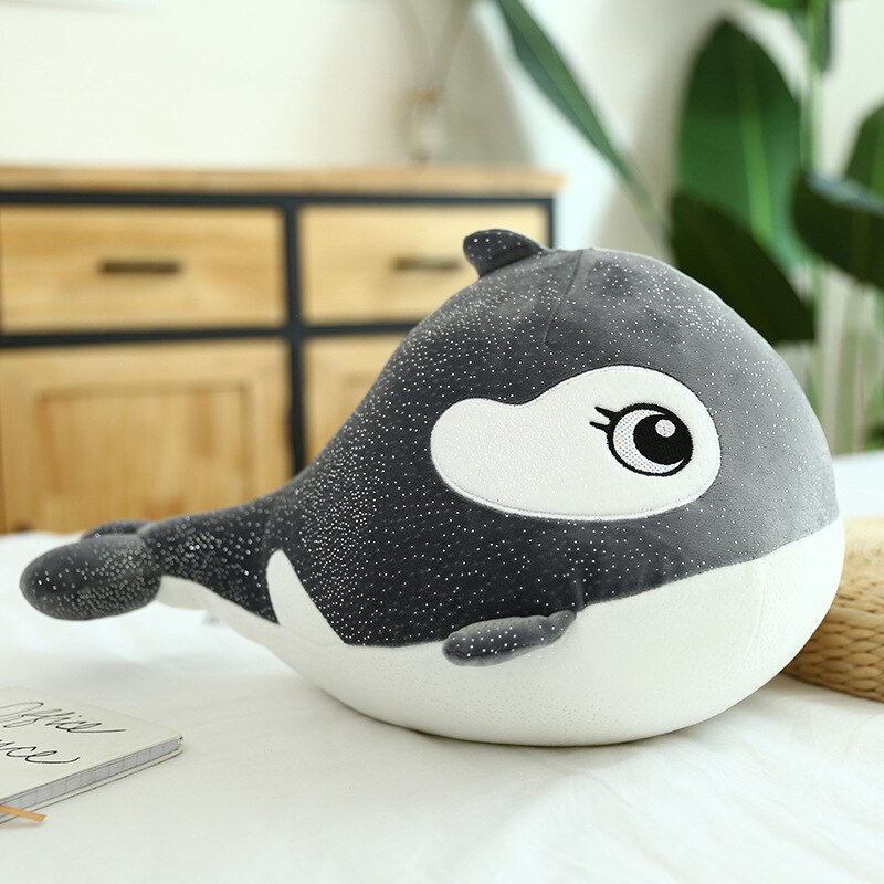 Cartoon Whale Puffy Plush Toy Stuffed Doll Whale S... – Grandado