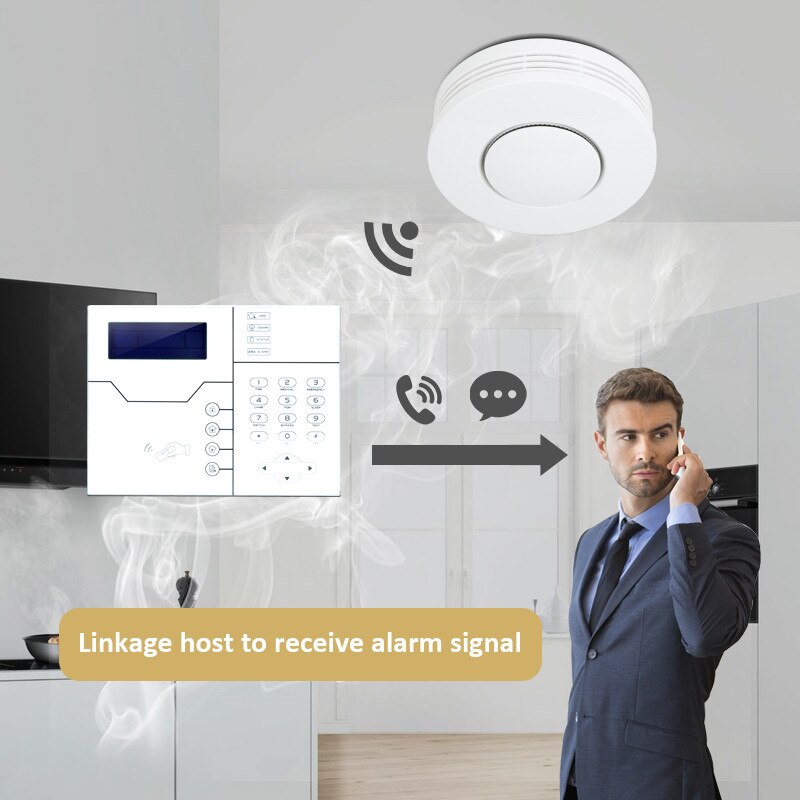 Wireless Fire Smoke Detector Alarm Sensor MD-2105R... – Grandado