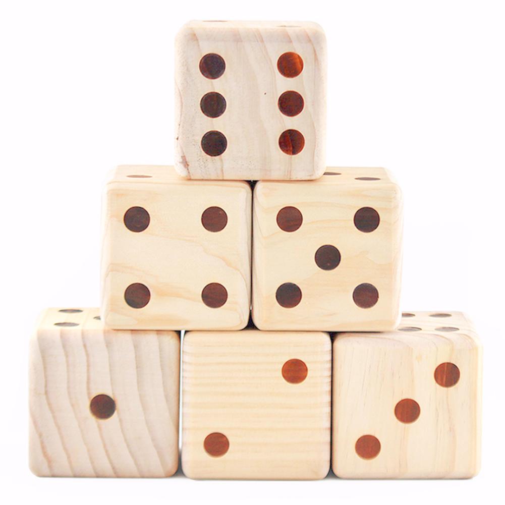 Outdoor Games Big Wood Dice D6 Sided Dice Digital ... – Grandado