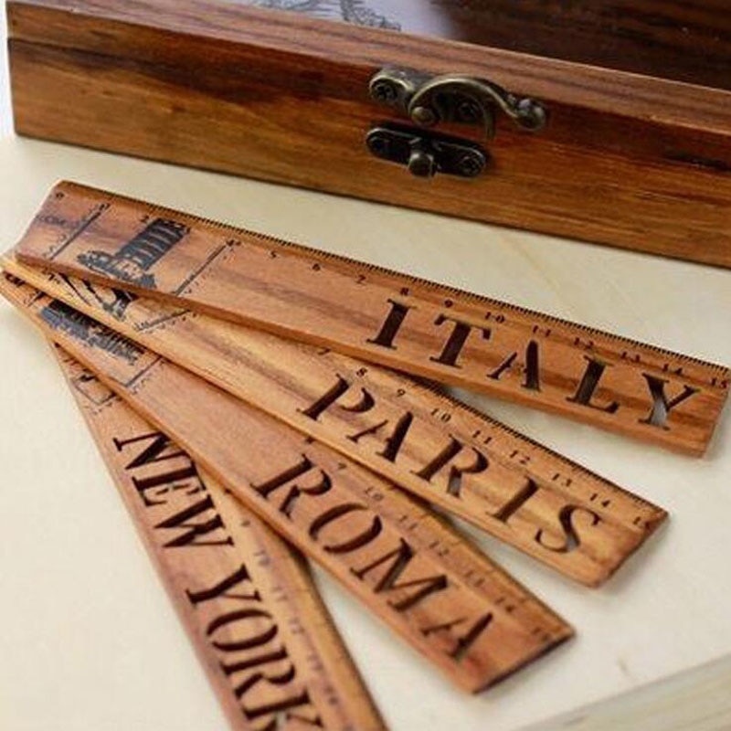 1 Pcs Retro Hollow Wooden Italy Roma Paris Straigh... – Grandado