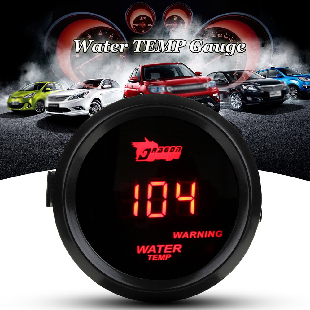 Car Black 52mm Red Digital LED Electronic Water Te... – Grandado
