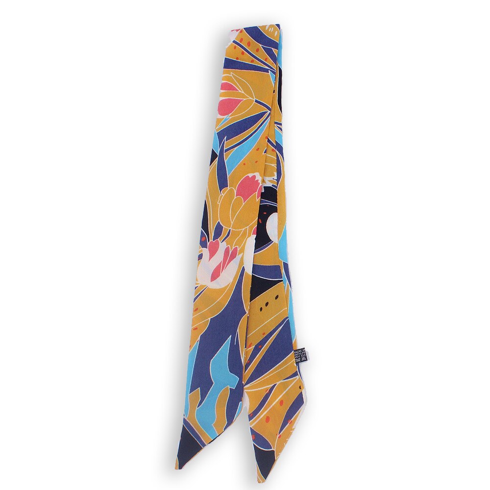 Bohemian flower Silk narrow long Scarf Tied Bag Ha... – Vicedeal