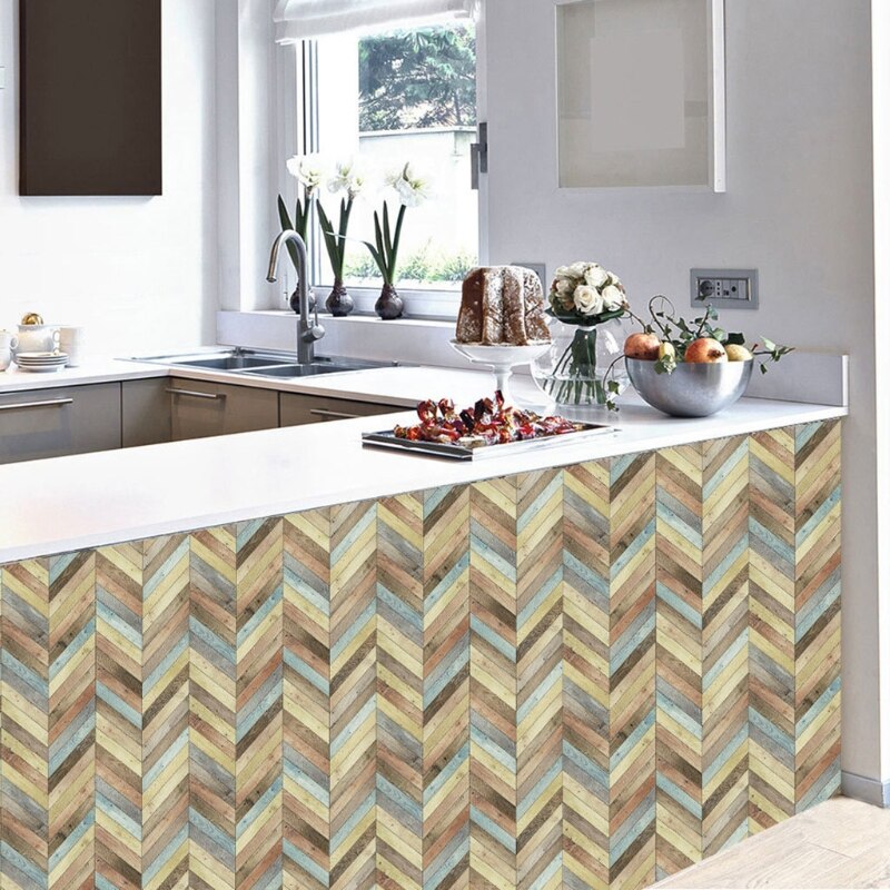 20pcs Imitation Wood Grain 3D Tile Floor Wall Stic... – Grandado