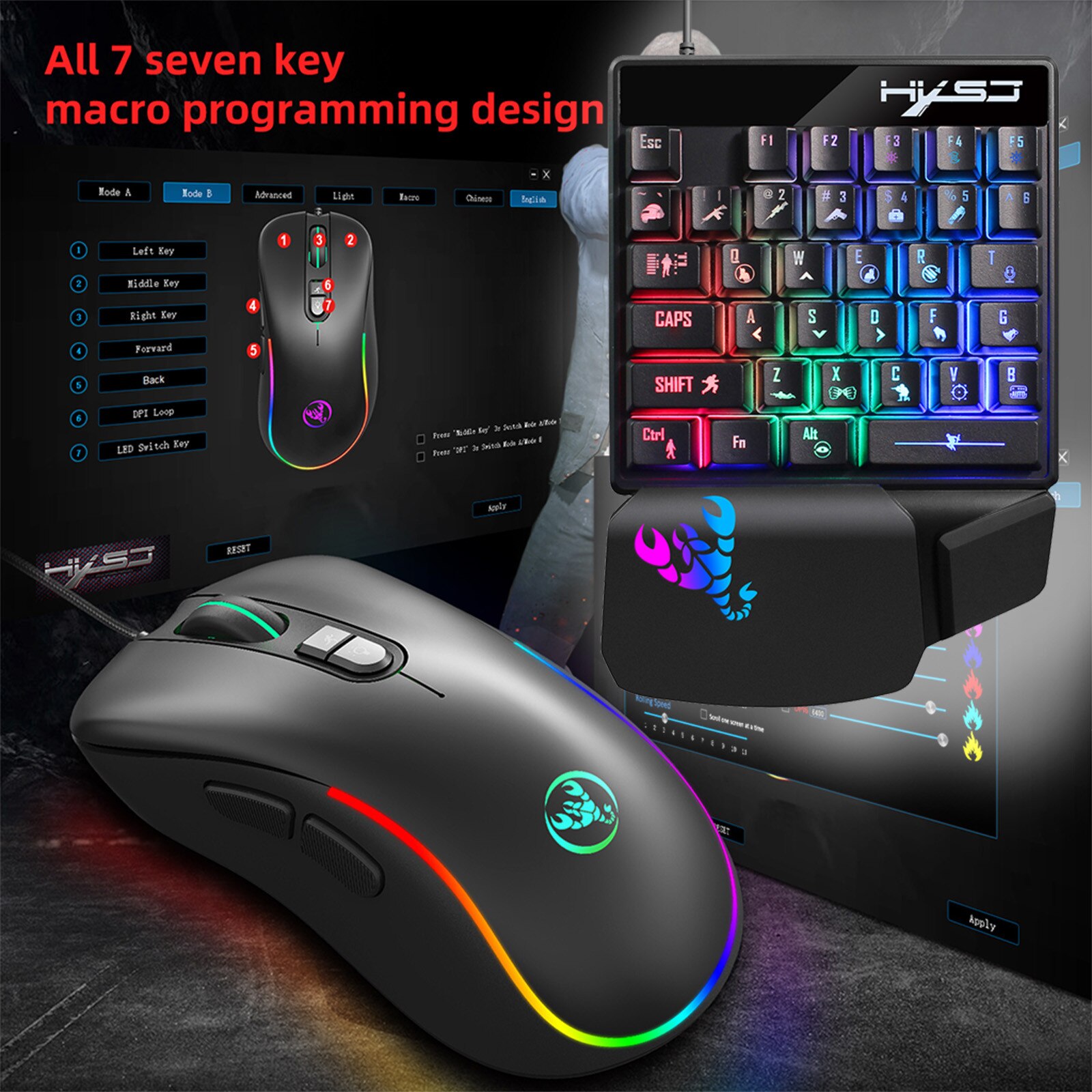 Keyboard Mouse Set Hongsund brand High-end optical... – Vicedeal