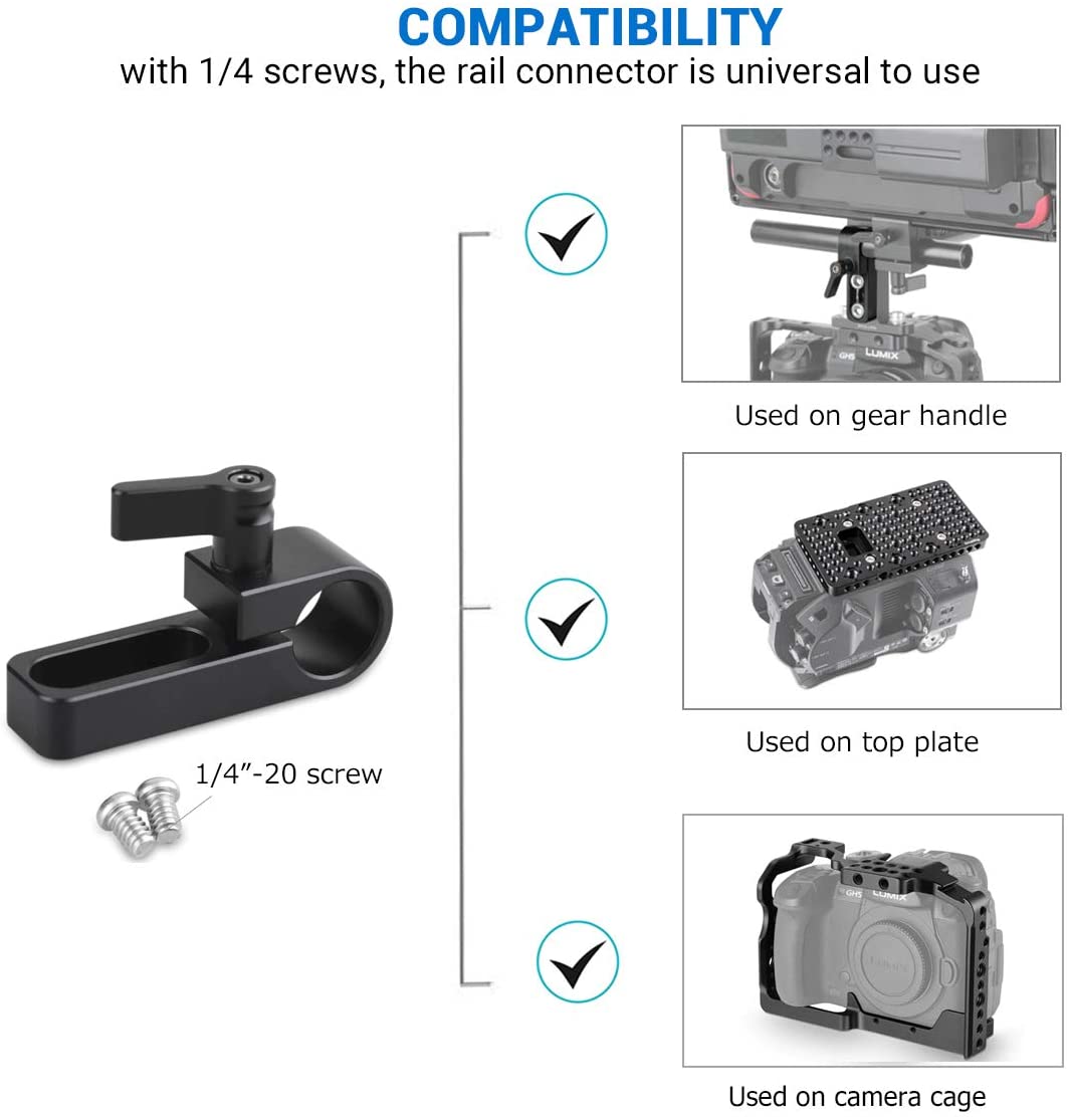 SmallRig Single 15mm Rail Clamp Mount Rod Clamp wi... – Grandado