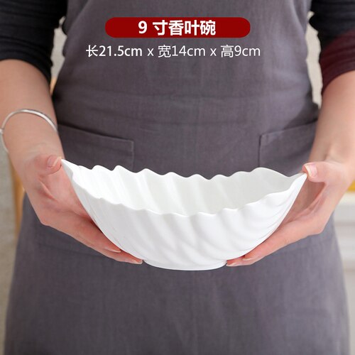 Nordic Pure White Ceramic Fruit Salad Bowl Modern ... – Vicedeal