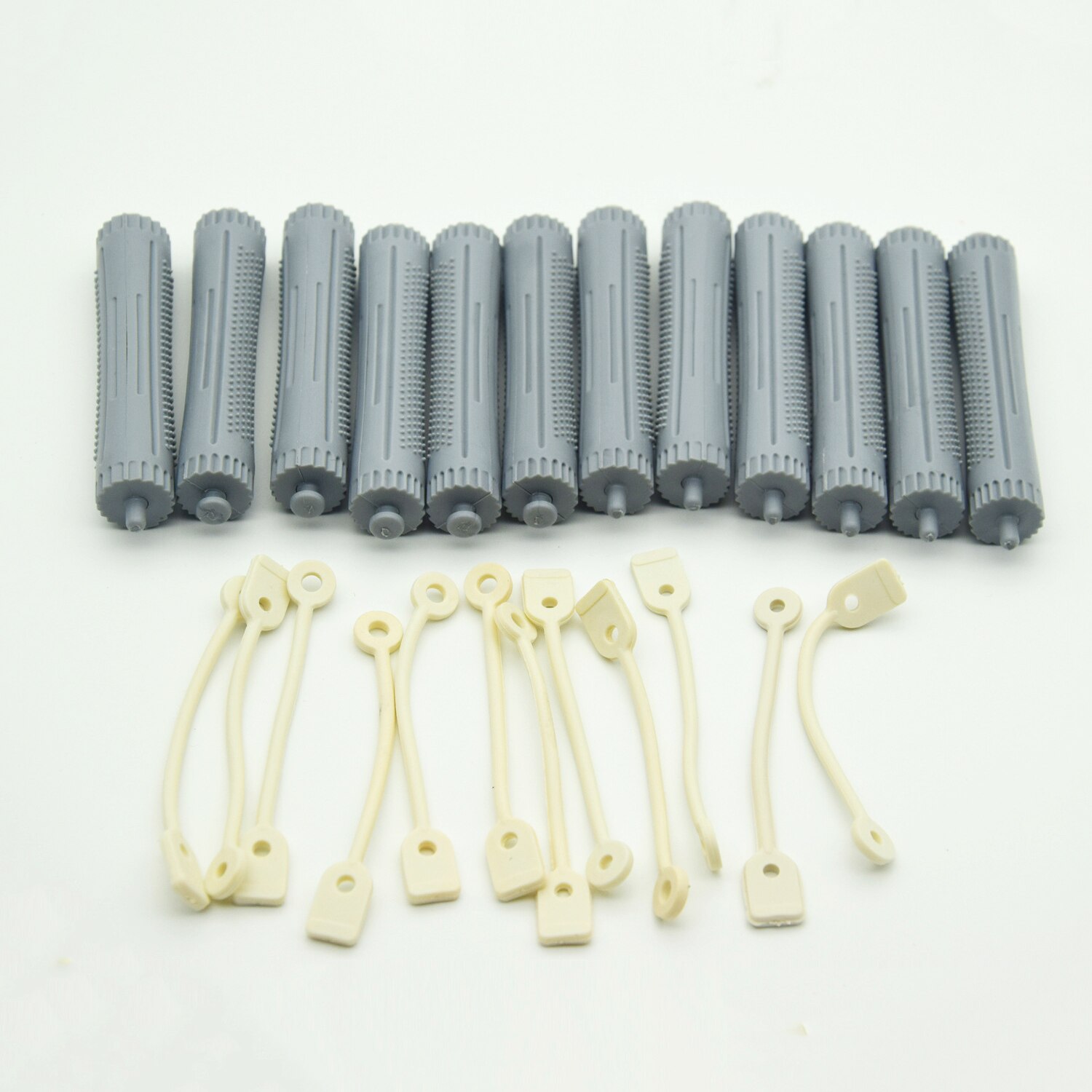 12pcs Hairdressing Perm Rods with Rubber Band Hair... – Grandado