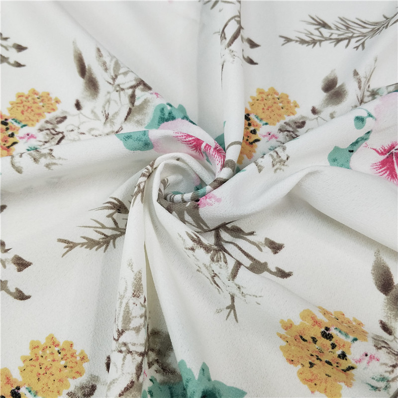 Flower Thick Chiffon Good Fabric for Dress Trouser... – Grandado