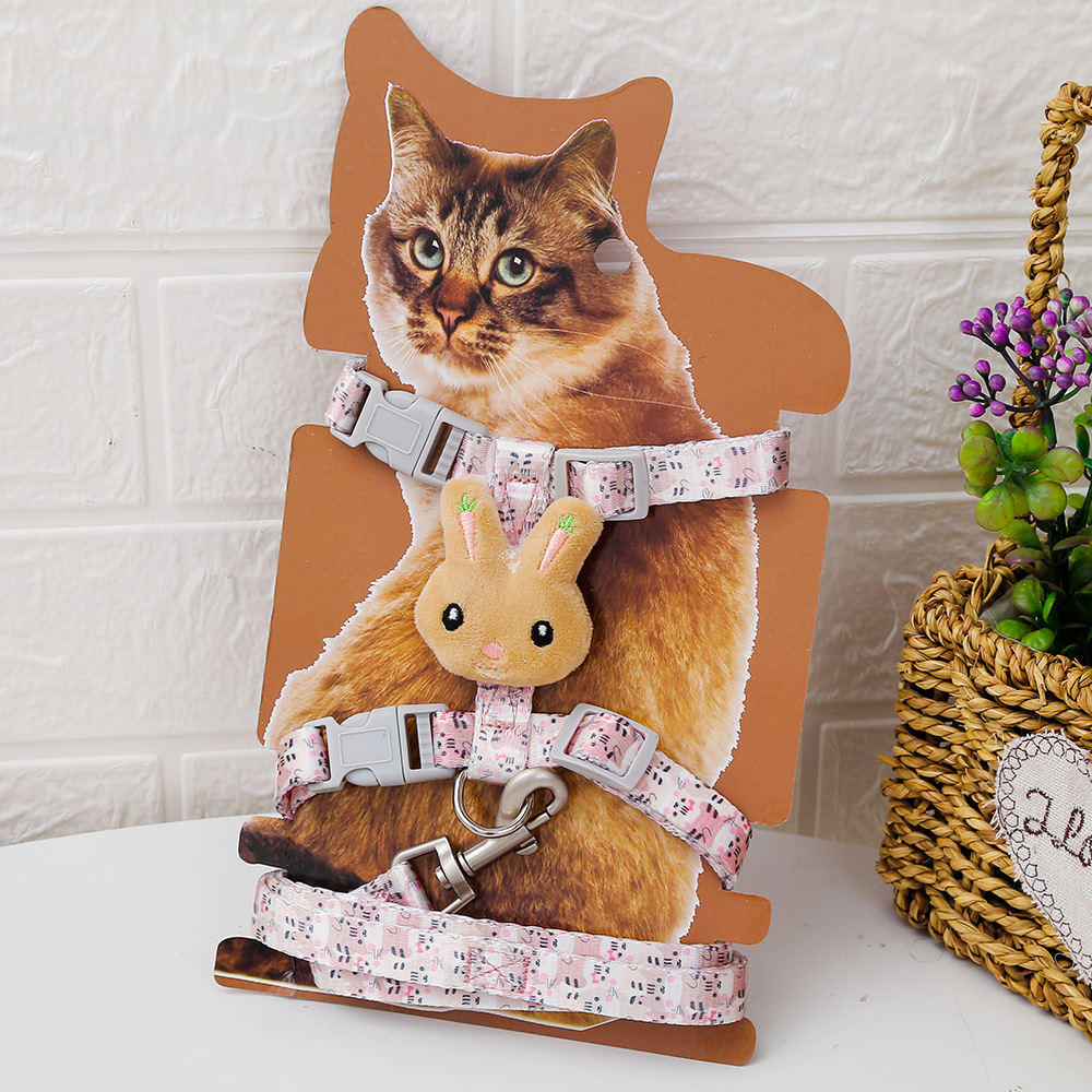 Pet Cat Harness Printed Webbing I-shaped Cat Rope ... – Grandado