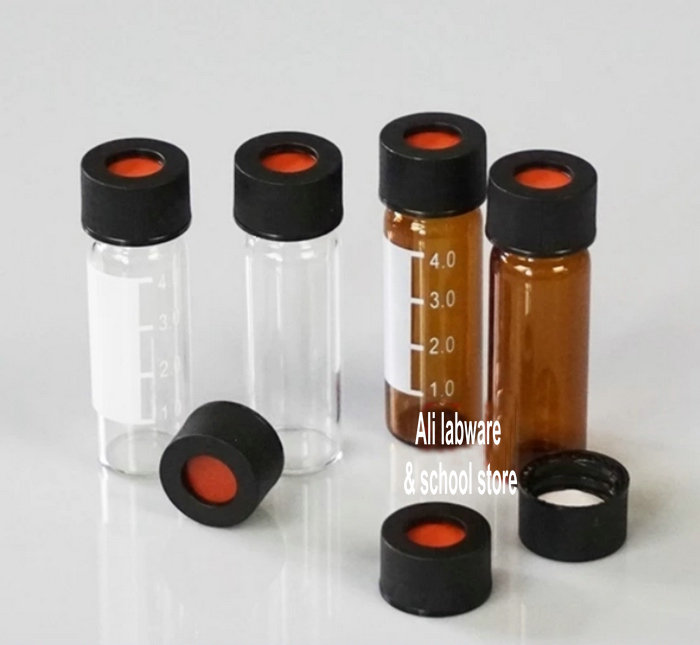 100pcs/lot 4ml lab glass clear/brown liquid chroma... – Grandado