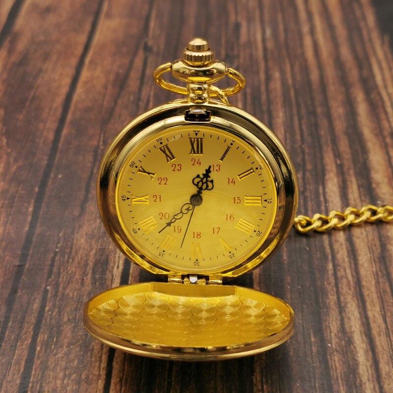 Antique Gold Quartz Pocket Watch "TO MY HUSBAND"Me... – Grandado