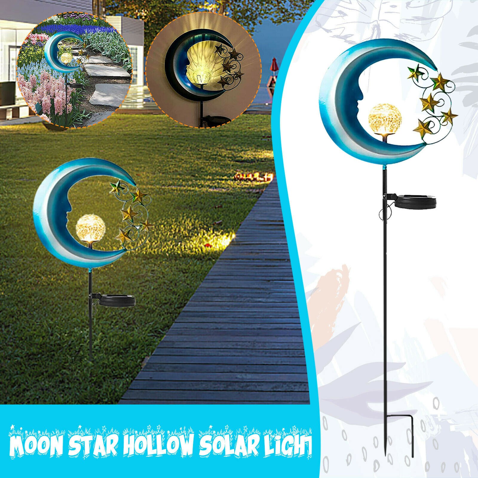 Outdoor Moon Shape Solar Garden Decorative Lights ... – Vicedeal
