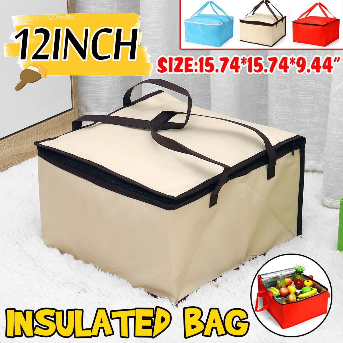 10/12Inch Large Thickening Cooler Bag Ice Pack Ins... – Vicedeal