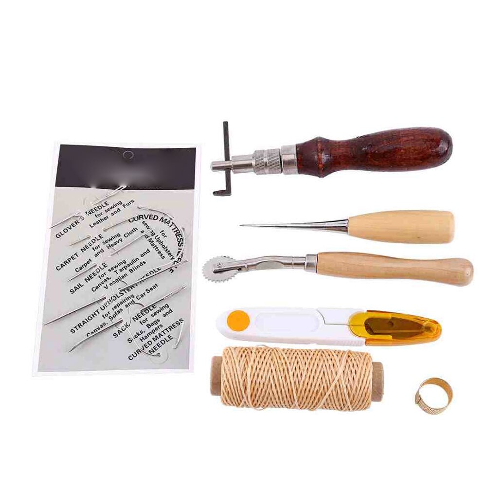 37PCS Leather Craft Tools Kit Hand Sewing Stitchin... – Grandado