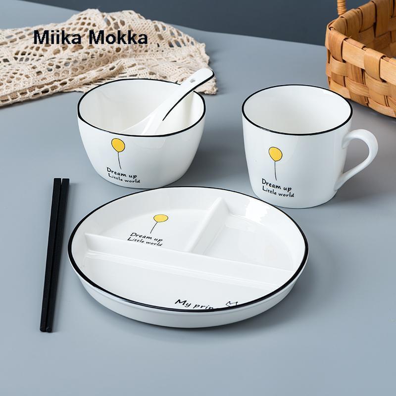 Ceramic Plate Cartoon Cute Ceramic Children's ... – Vicedeal