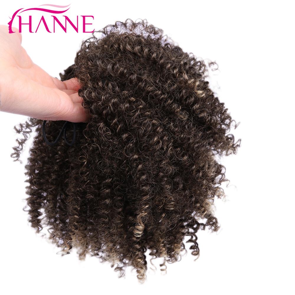HANNE Synthetic Wig Bun Drawstring Afro Puff Short... – Grandado