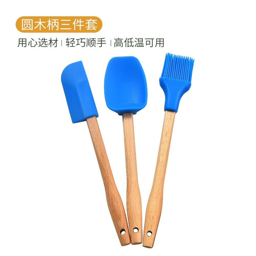 Factory Wooden Handle Silicone Small Scraper Oil B... – Grandado