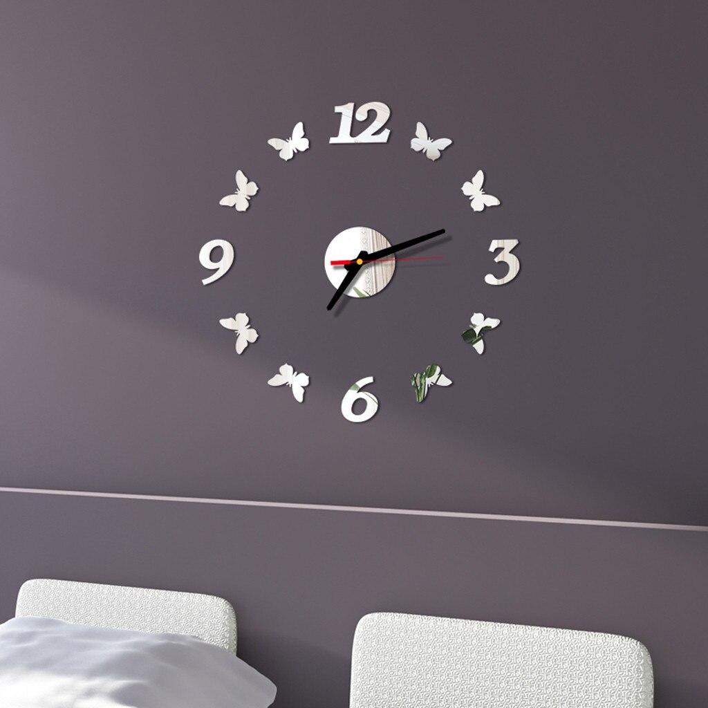 Large Clock Watch Diy Wall Clock 3d Mirror Surface... – Grandado