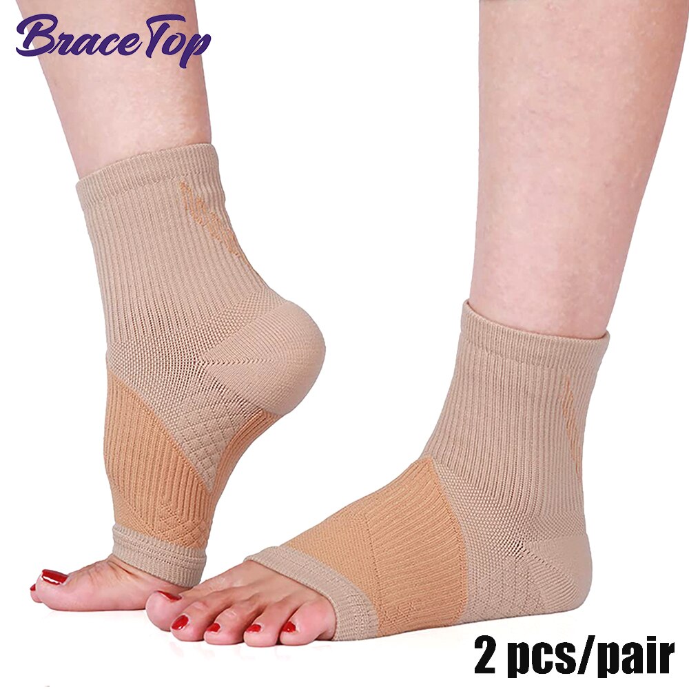 BraceTop 1 Pair Ankle Brace Compression Support Sl... – Grandado