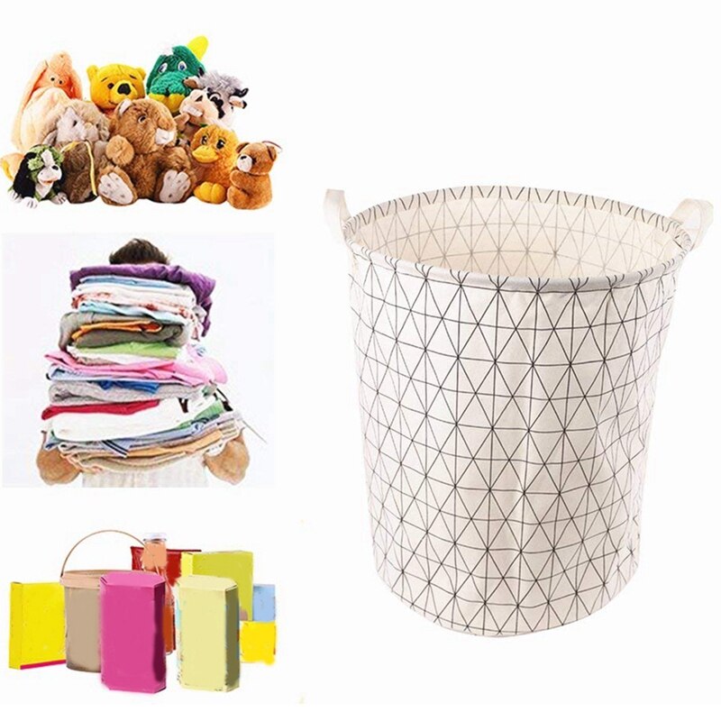 Waterproof Foldable Canvas Laundry Hamper Bucket w... – Grandado