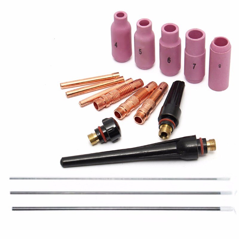 17Pcs Welders Welding Torch Tig Cup Collet Body No... – Vicedeal