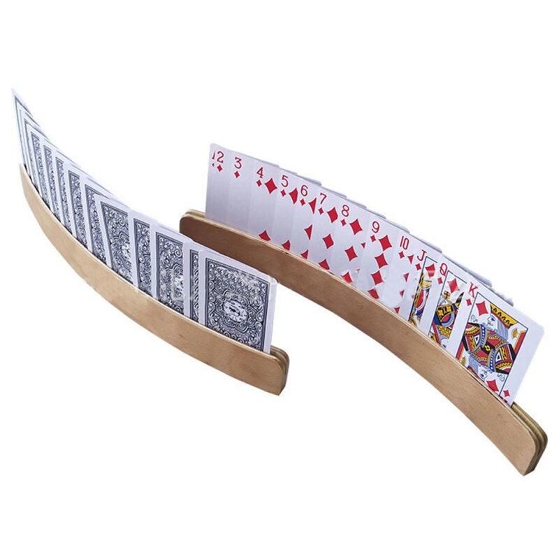 2pcs/set Wooden Hands-Free Playing Card Holder Boa... – Grandado