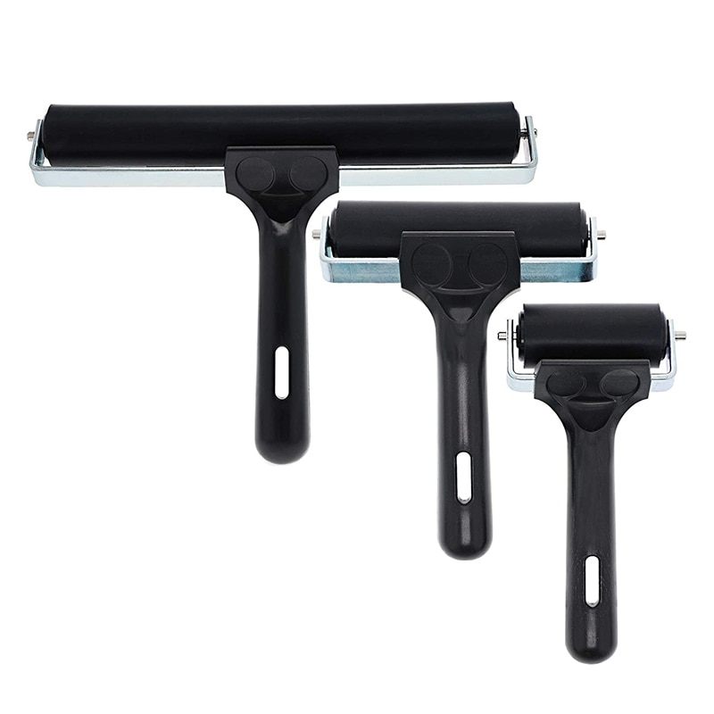 3 Pack Rubber Roller Soft Rubber Brayer for Printm... – Grandado