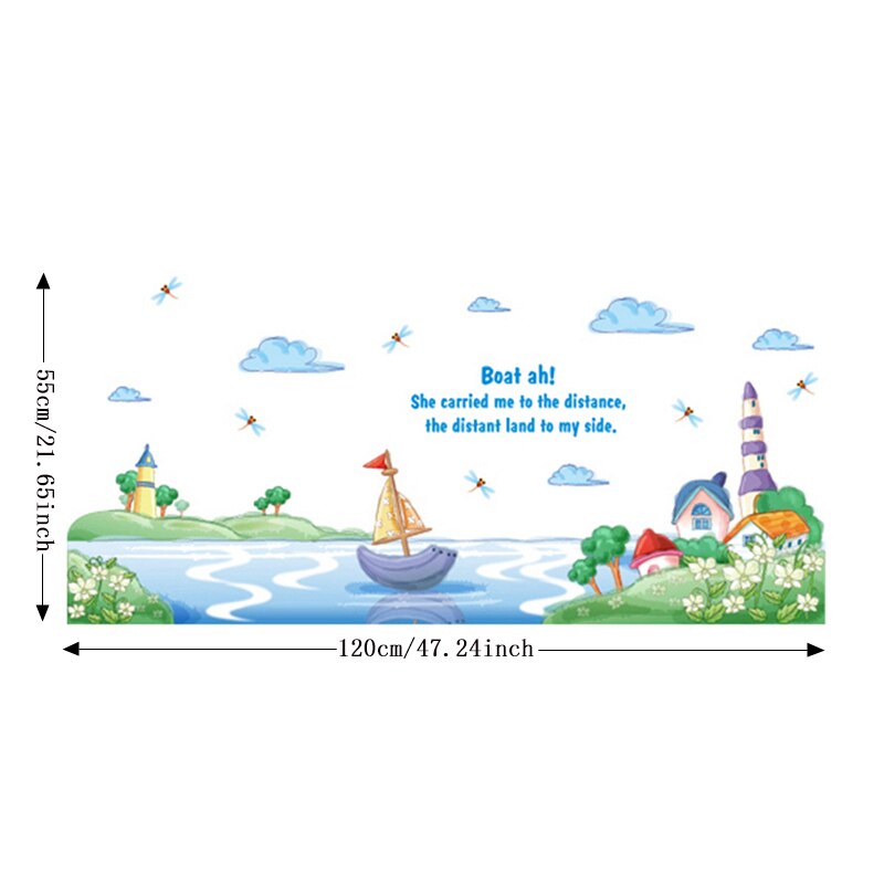 Zs Sticker boat Wall Stickers Children Room Home D... – Vicedeal