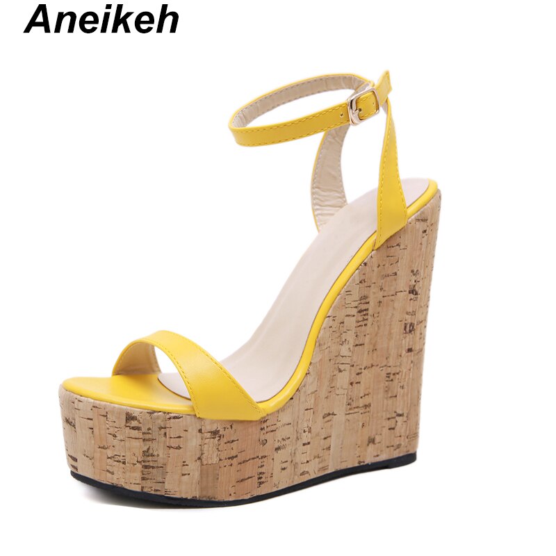 Aneikeh Shoes Woman Open Toe Platform Wedge Sandal... – Vicedeal