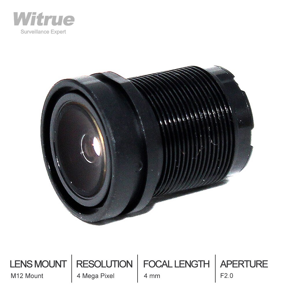 Witrue HD 4MP 4mm Lens M12 Mout F2.0 1/3" for... – Vicedeal