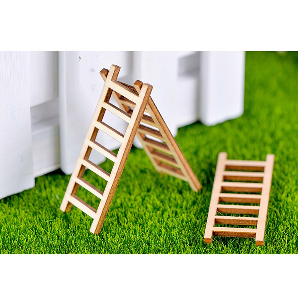 10Pcs Micro Landscape Decoration Wooden Ladder Orn... – Vicedeal