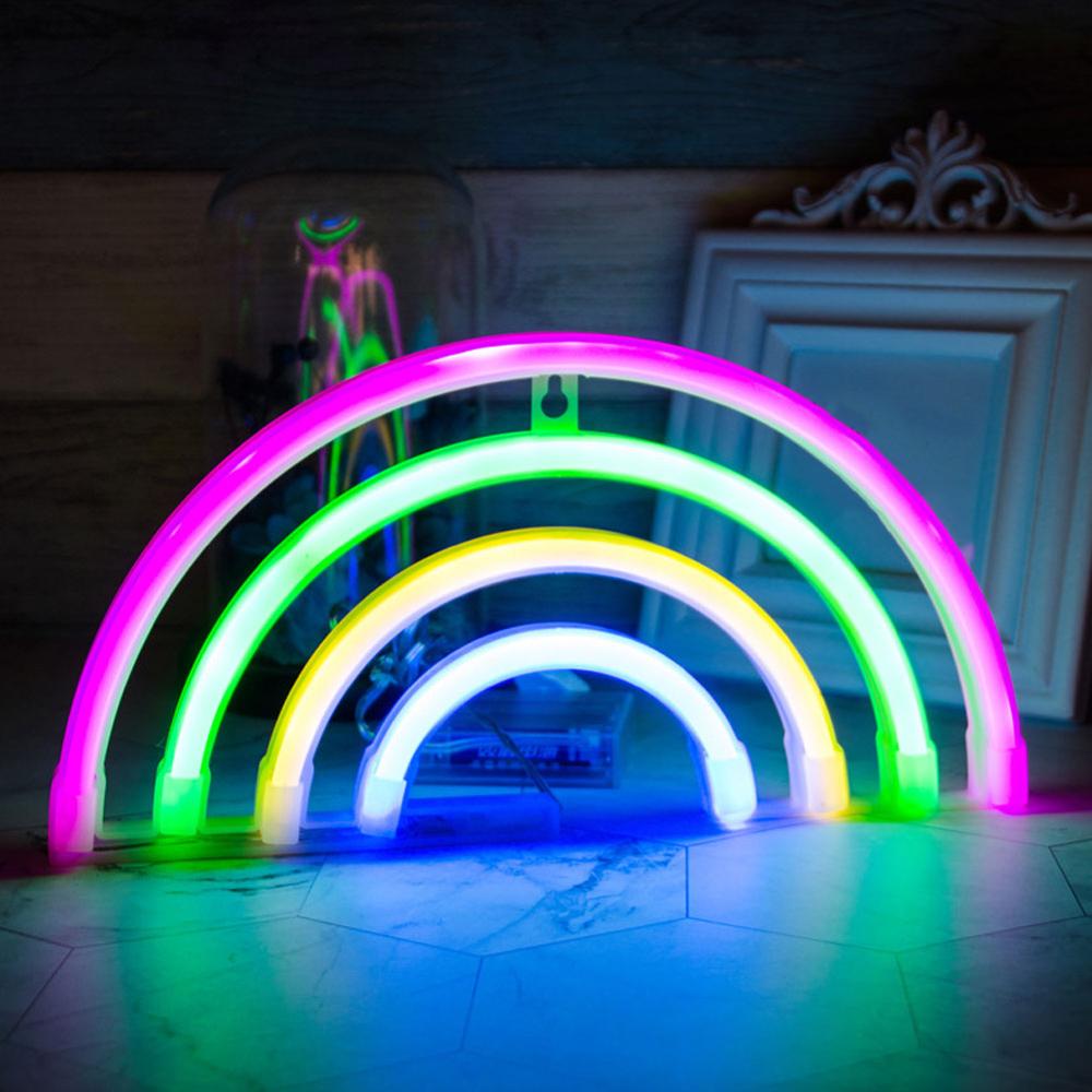 Regenbogen Neon- Licht Zauberstab Lampe LED USB Ba... – Grandado
