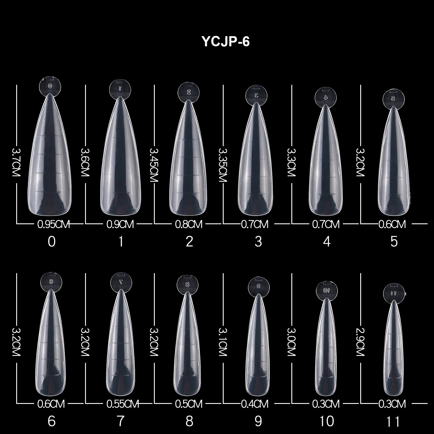 120pcs Almond Stiletto Quick Building Mold Tips Na... – Grandado