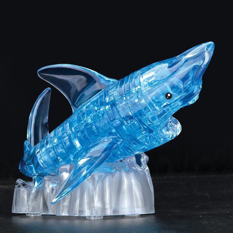 3D Crystal Shark Puzzle Adult Children's Intellect... – Grandado