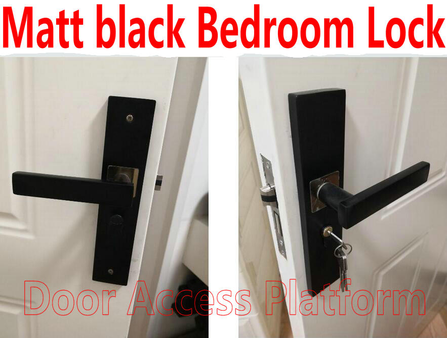 Matt Black Lock for Home Bedroom lock, Home access... – Grandado