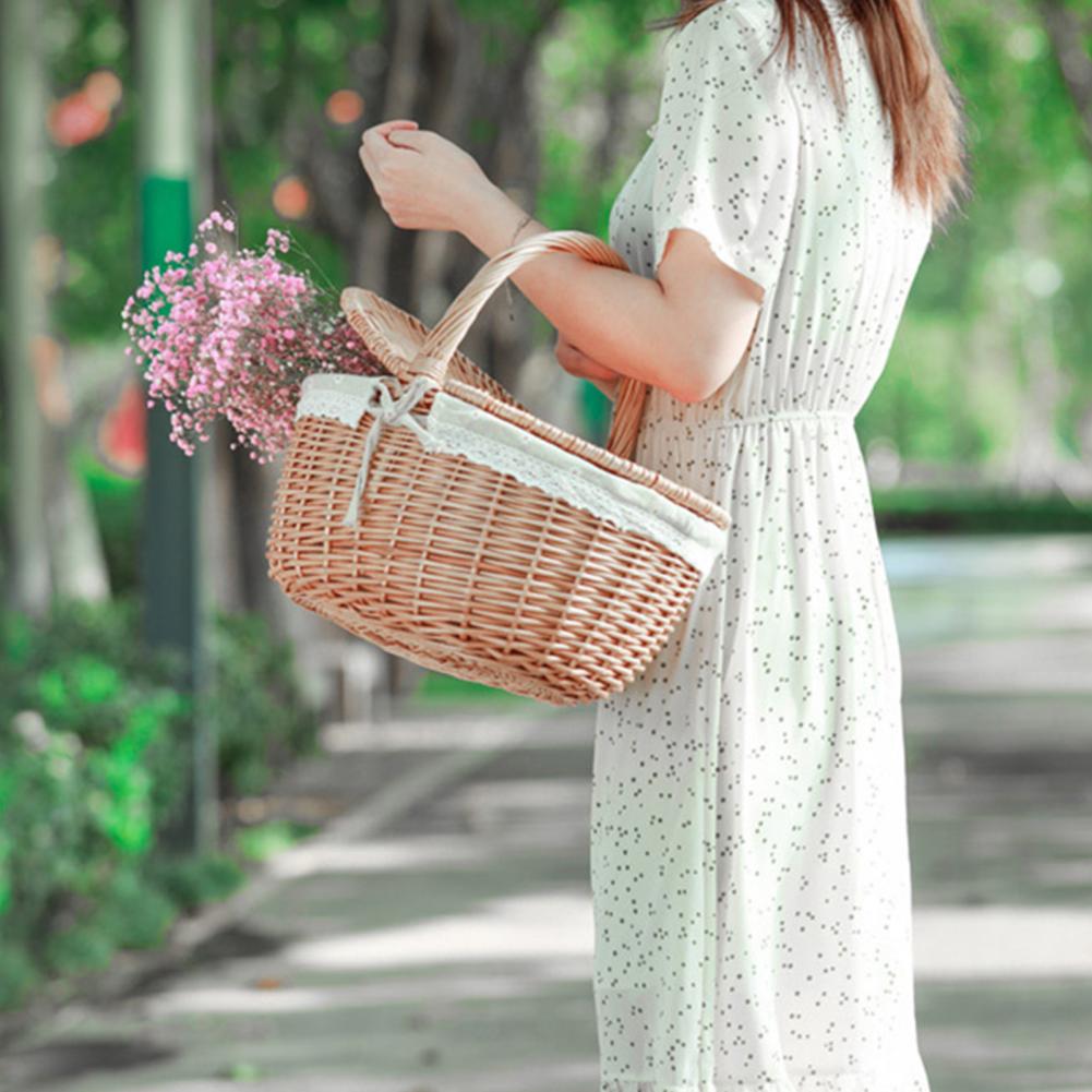 Fruit Basket Great Picnic Storage Rattan Basket Pr... – Grandado