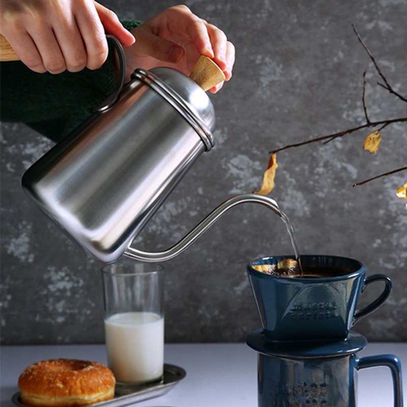 650ml Stainless Steel Gooseneck Drip Coffee Kettle... – Vicedeal