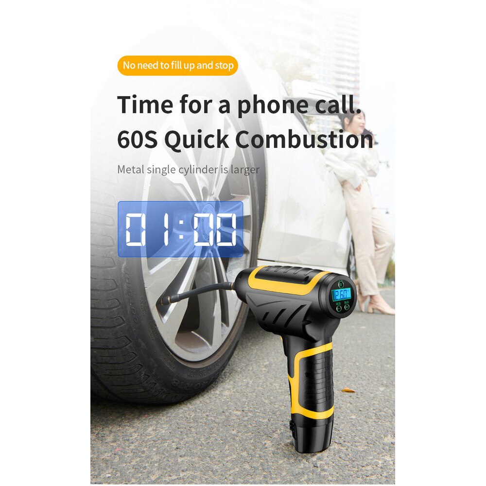 12V 120W Wireless Car Air Pump USB Rechargeable Po... – Vicedeal