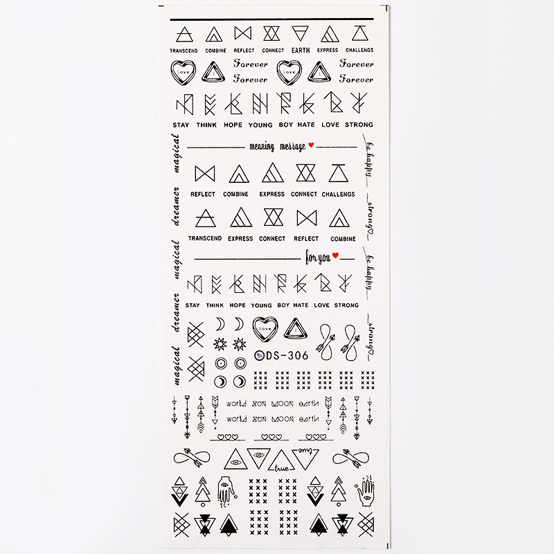 1 Sheet Nail Water Decals Geometric Figure Mixed P... – Grandado