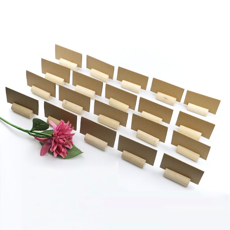 20pcs Natural Wooden Pile Name Place Card Photo Ho... – Grandado
