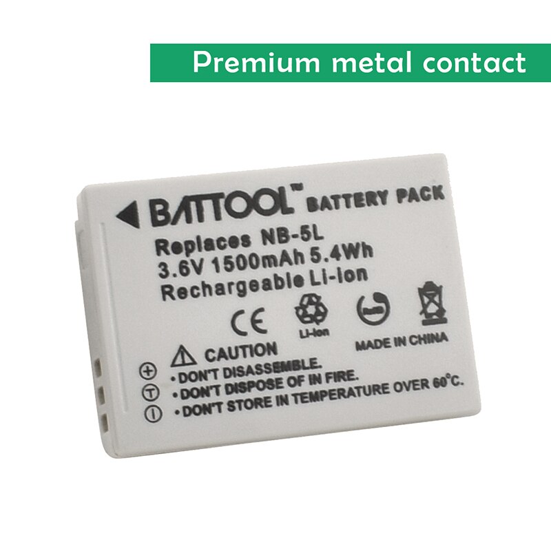 BATTOOL 4pcs NB-5L NB 5L 1500mAh Batteries for Can... – Grandado