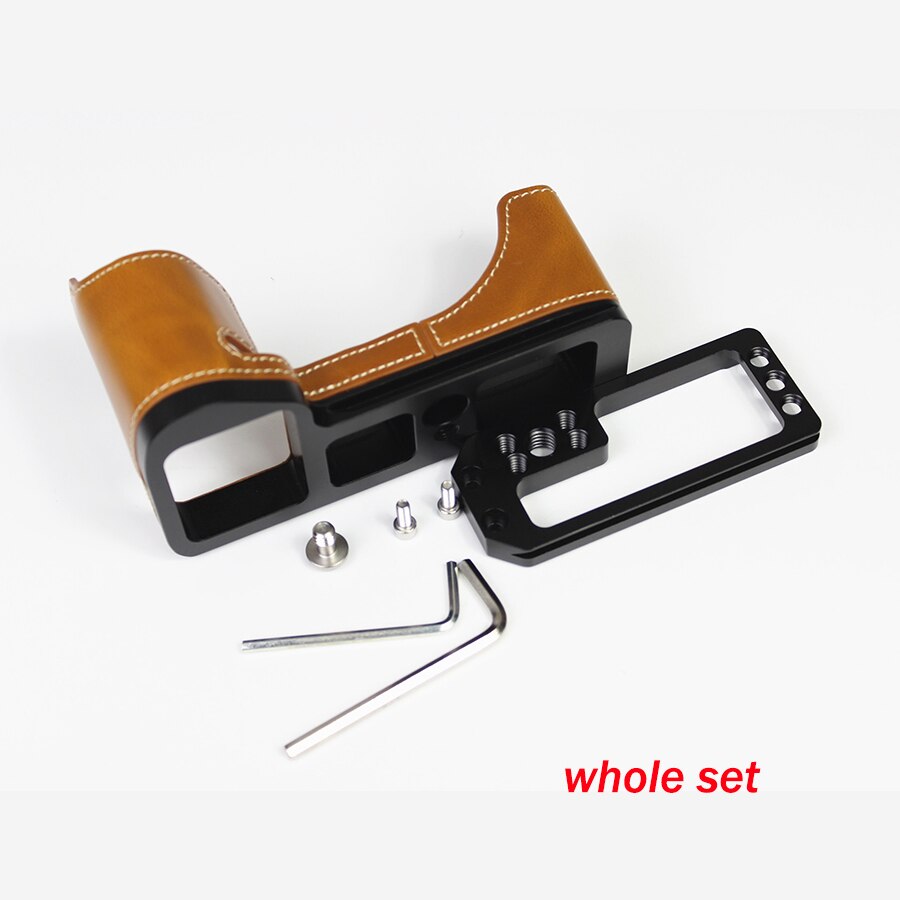 PU leather case half cover L Type Bracket Tripod Q... – Grandado