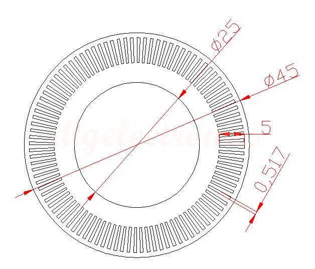 Gray Metal Code Disc Meter Wheel Speed Sensor Mete... – Grandado