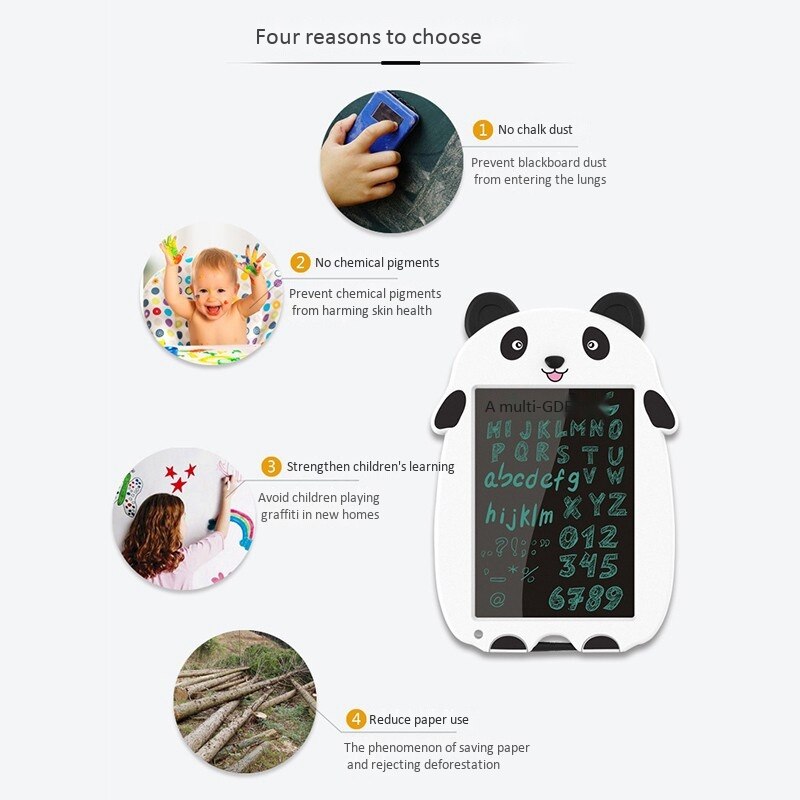 8.5 Inch Drawing Board Panda Writing Board LCD Ele... – Grandado