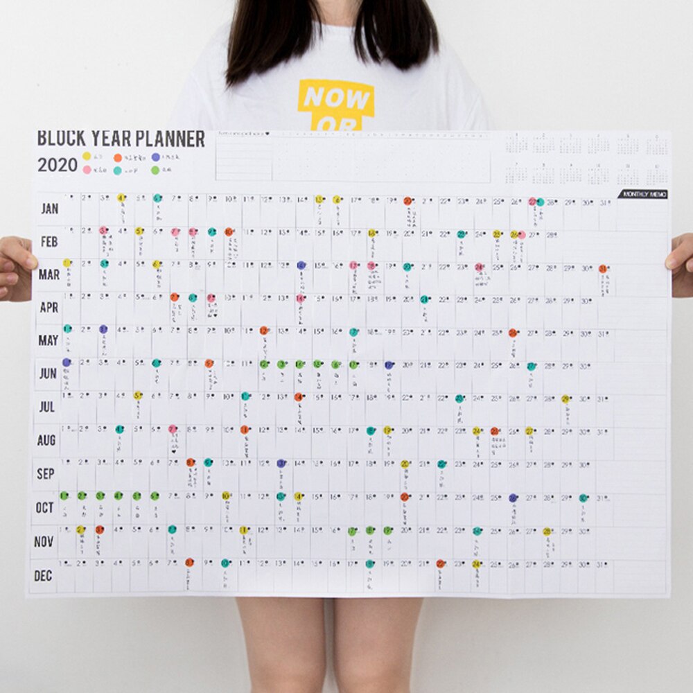 plan table wall calendar 365 days payment custom h... – Grandado