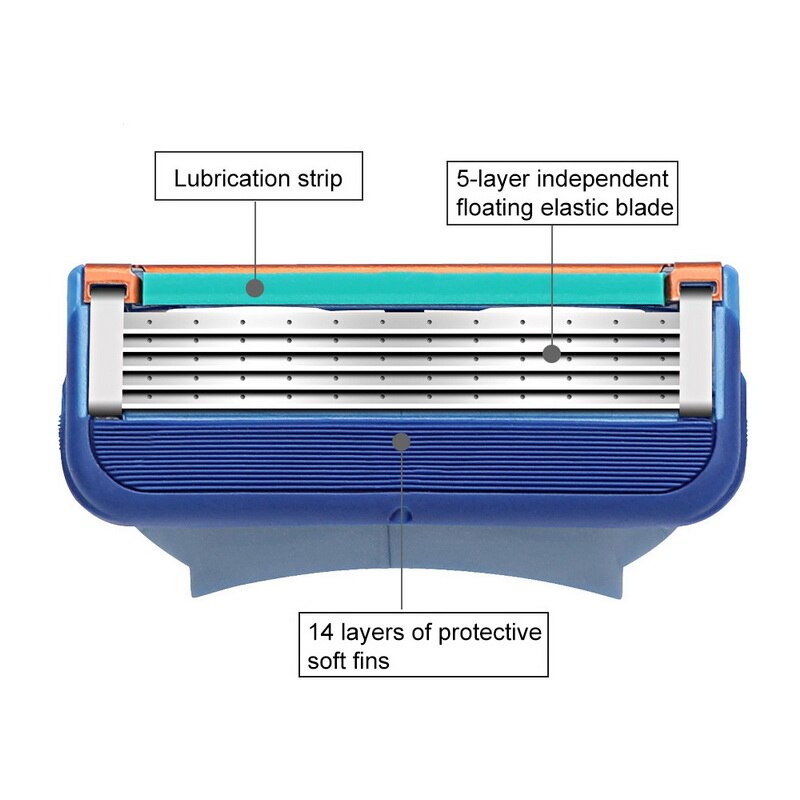 Manual Men's Shaver Razor Blade Refills 5layers Ra... – Grandado